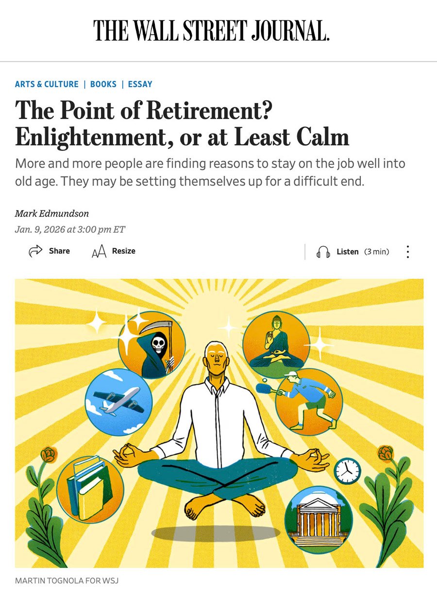 Martin Tognola / The Wall Street Journal / Le point de la retraite ...