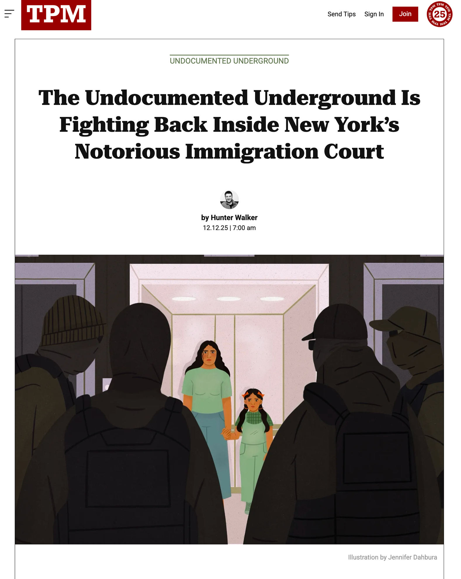 Jennifer Dahbura / Talking Points Memo / The Undocumented Underground ...